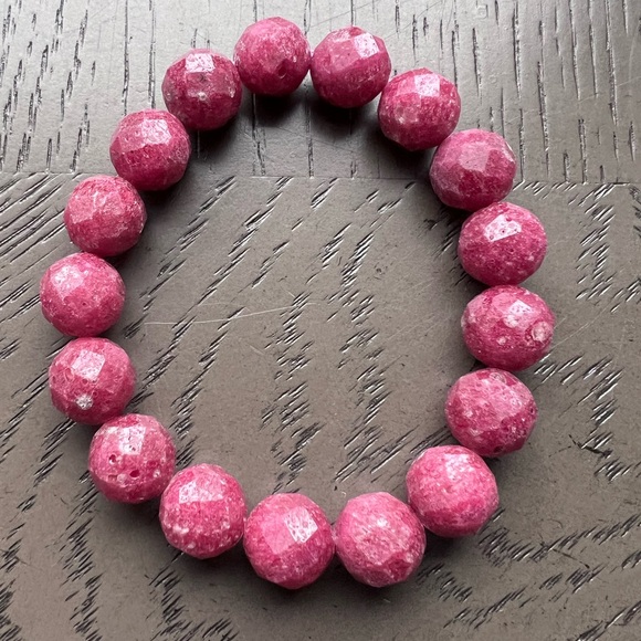 Jewelry | Faceted Ruby Bracelet 12mm 7 | Poshmark